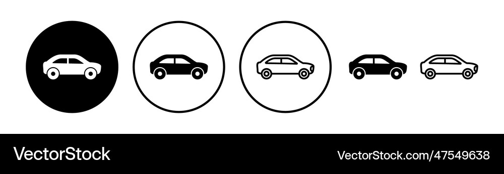 Car icon sign sedan Royalty Free Vector Image - VectorStock