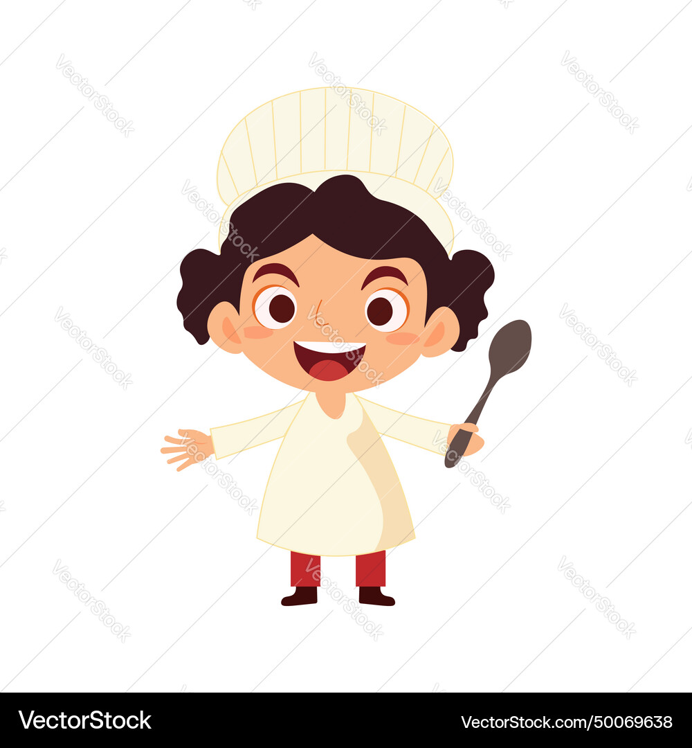 Children cook little chef design Royalty Free Vector Image