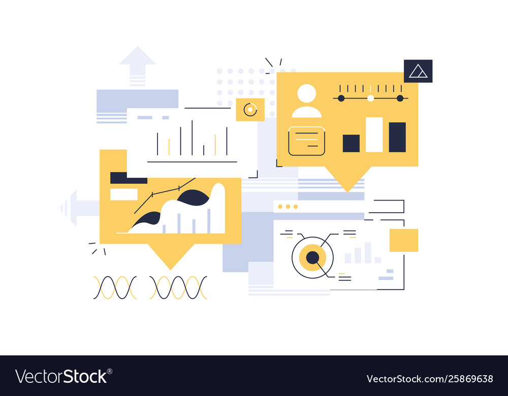 Development process interface design Royalty Free Vector