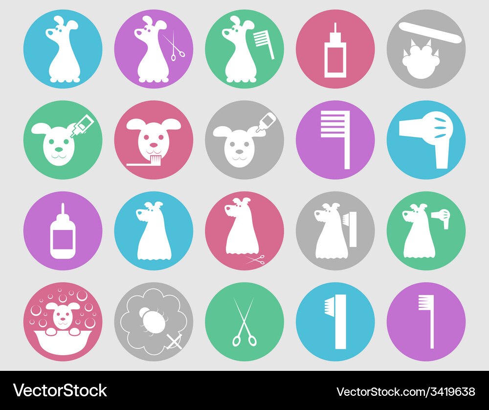 Dog Grooming Icons Buy 300 Pet Icons / Pet Care / Vet Icons / Dog