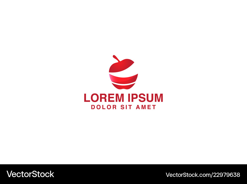 Red apple logo designs inspiration isolated Vector Image