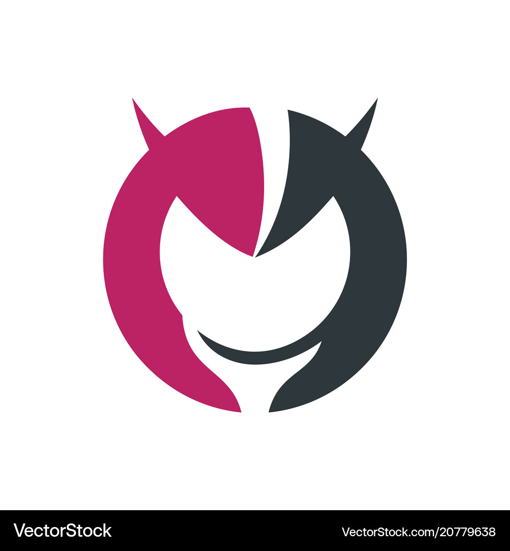 Woman head abstract sign Royalty Free Vector Image