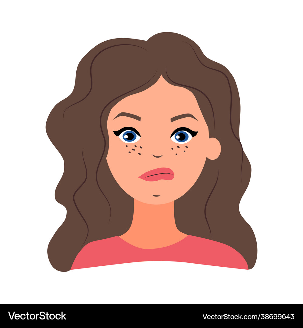 Arrogant young woman in a flat style Royalty Free Vector