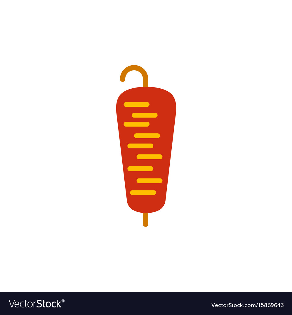 Doner kebab on pole Royalty Free Vector Image - VectorStock