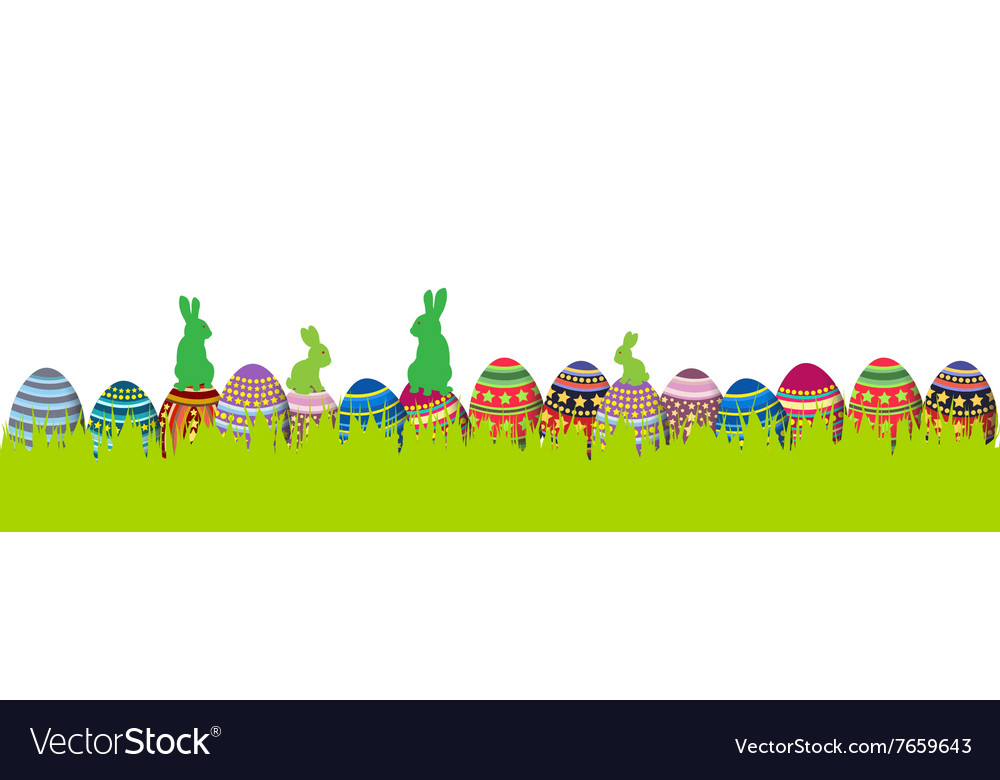 Happy easter spring banner Royalty Free Vector Image