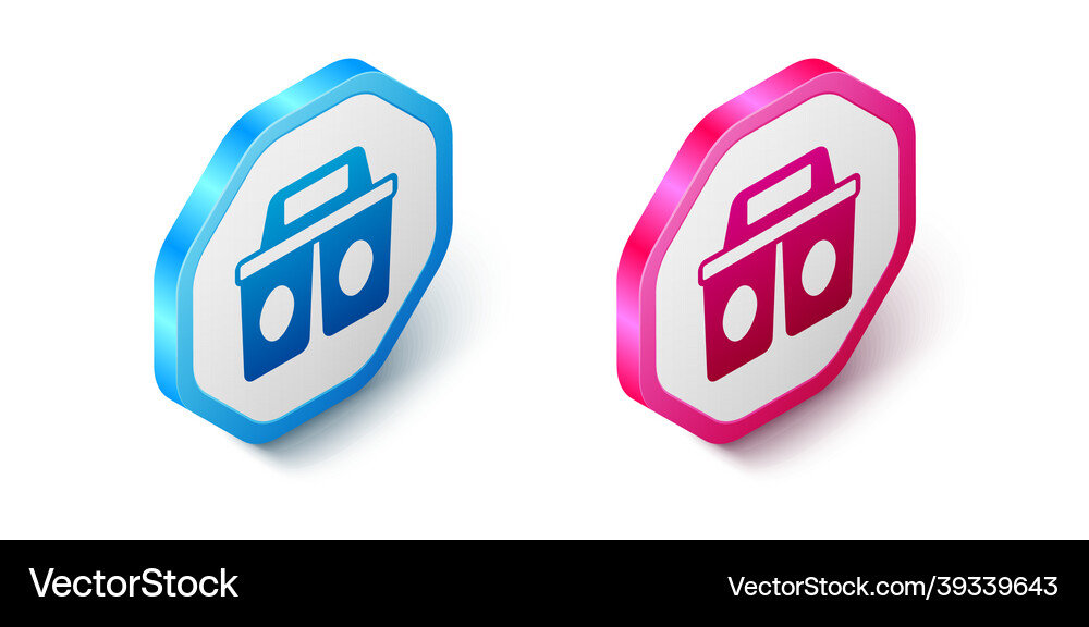 Isometric coffee cup to go icon isolated on white Vector Image