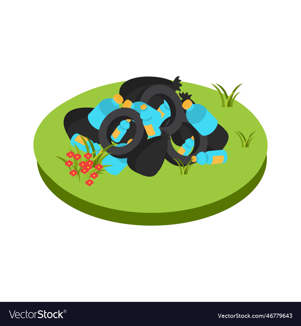 Plastic pollution concept Royalty Free Vector Image