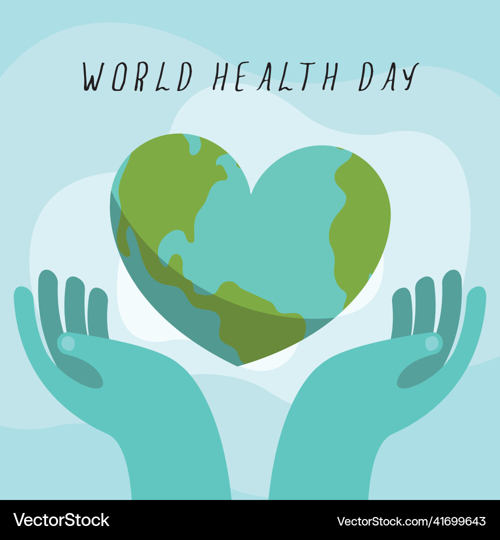 World health day card Royalty Free Vector Image