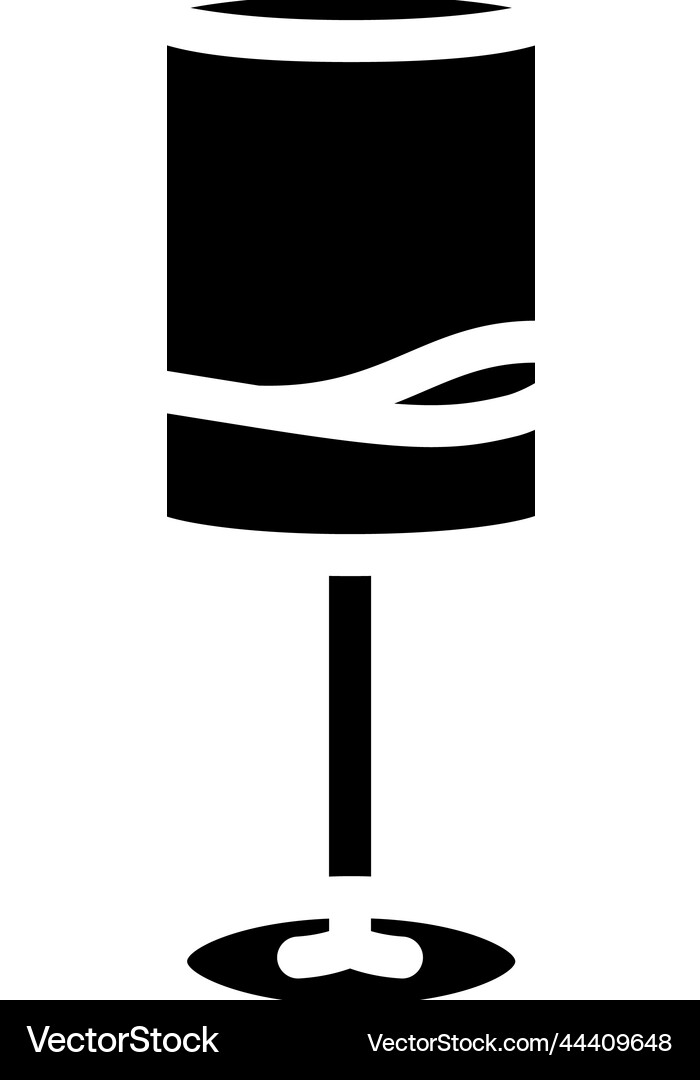 Alcohol wine glass glyph icon Royalty Free Vector Image