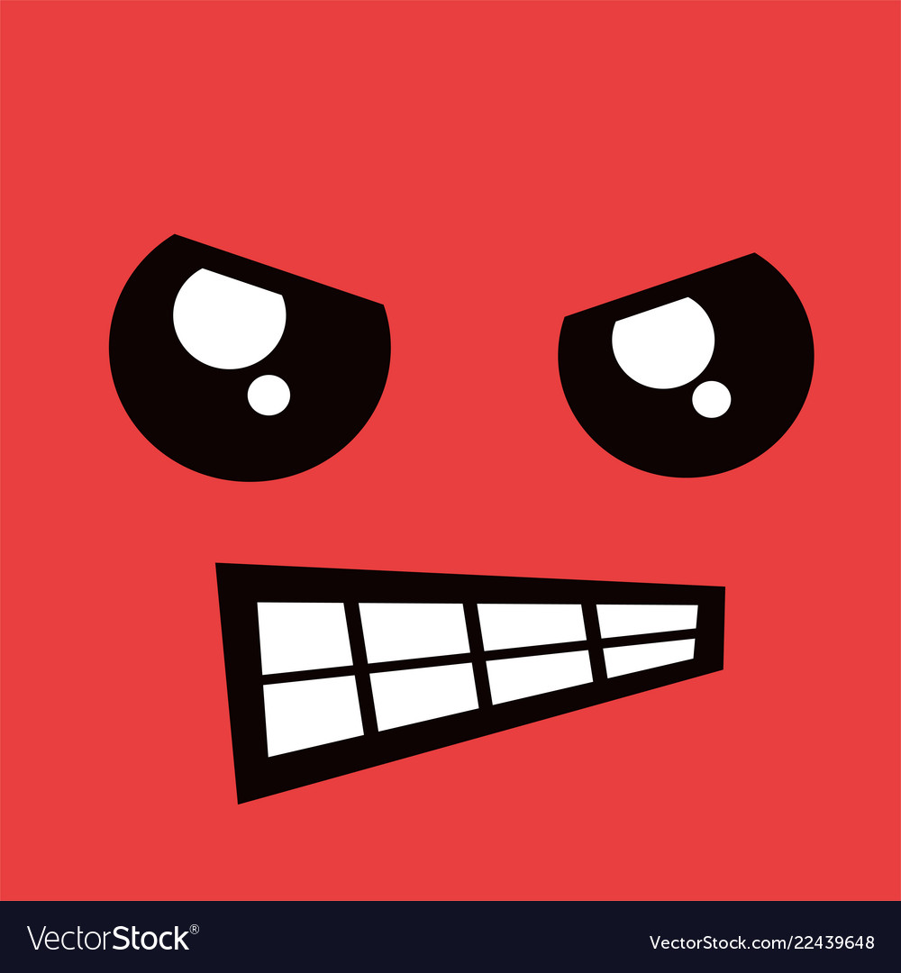 Angry expression Royalty Free Vector Image - VectorStock