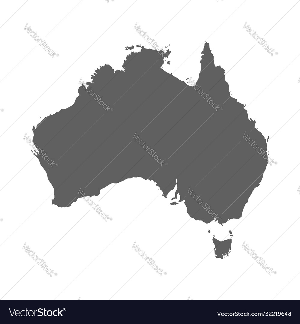 Australia map 2 Royalty Free Vector Image - VectorStock