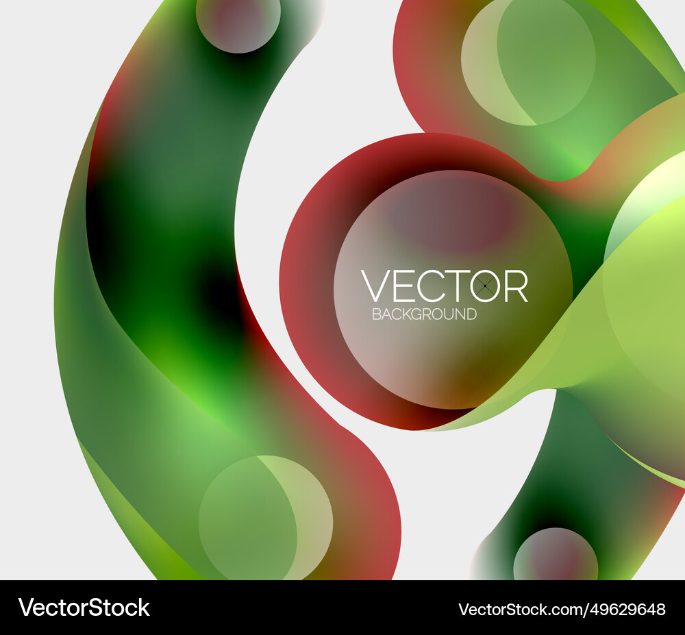 Beautiful flowing round shapes and circles Vector Image