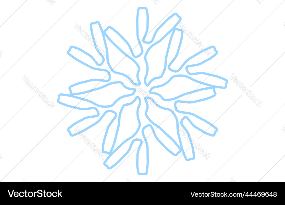 Blue snowflake Royalty Free Vector Image - VectorStock