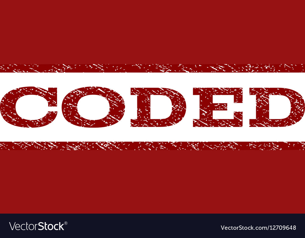 Coded watermark stamp Royalty Free Vector Image