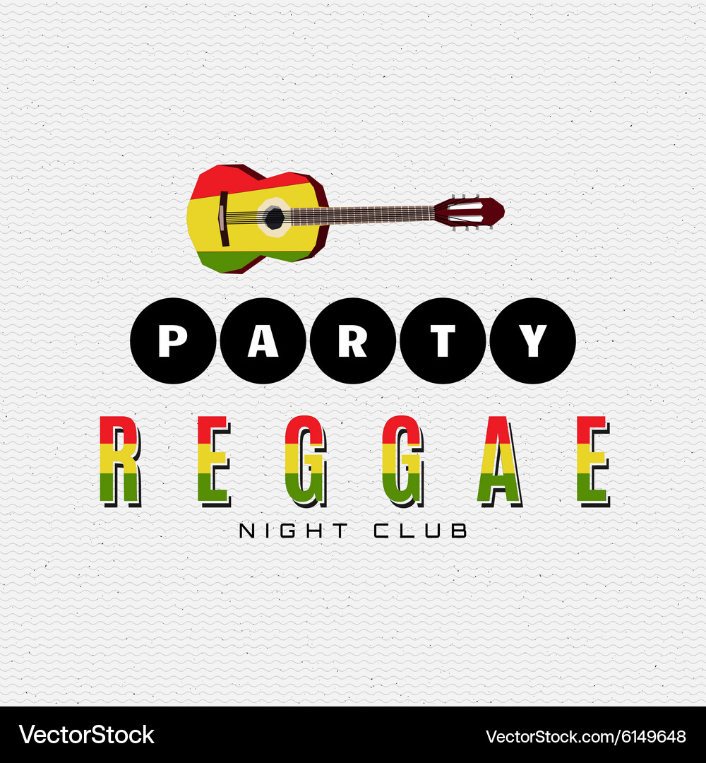 Reggae party insignia and labels for any use Vector Image