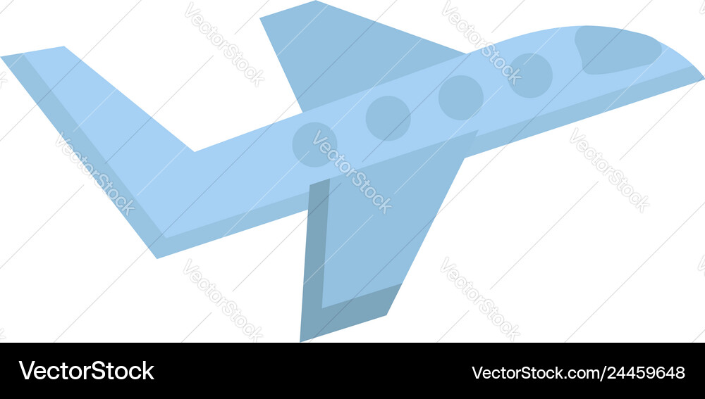 Simple drawing blue airplane color on white Vector Image