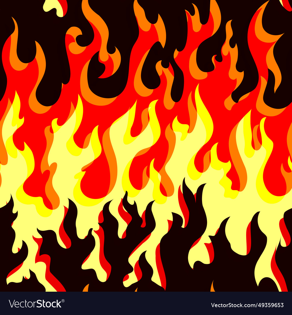 Abstract flame seamless pattern Royalty Free Vector Image