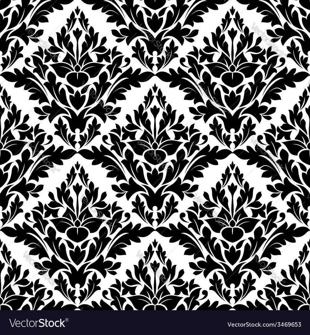 Beautiful floral seamless damask pattern Vector Image