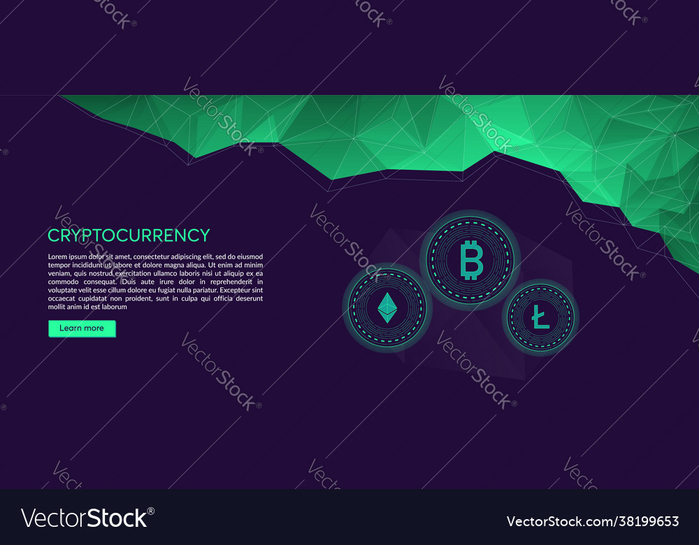 Blockchain technology concept cryptocurrency Vector Image