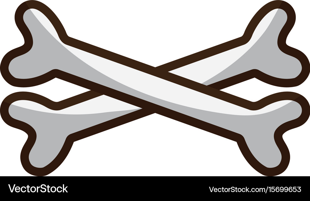 Bones in cross danger symbol to caution alert Vector Image