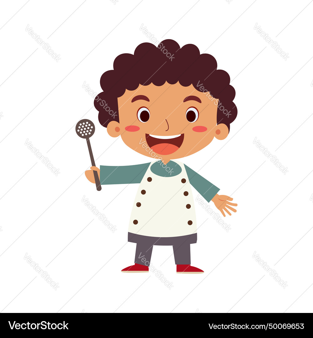Children cook little chef design Royalty Free Vector Image