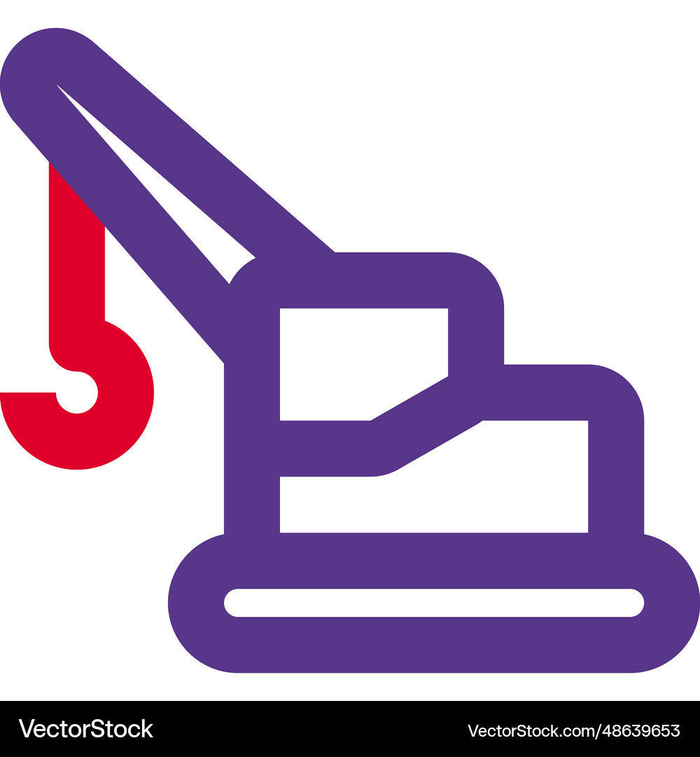 Construction vehicle or crane for lifting Vector Image