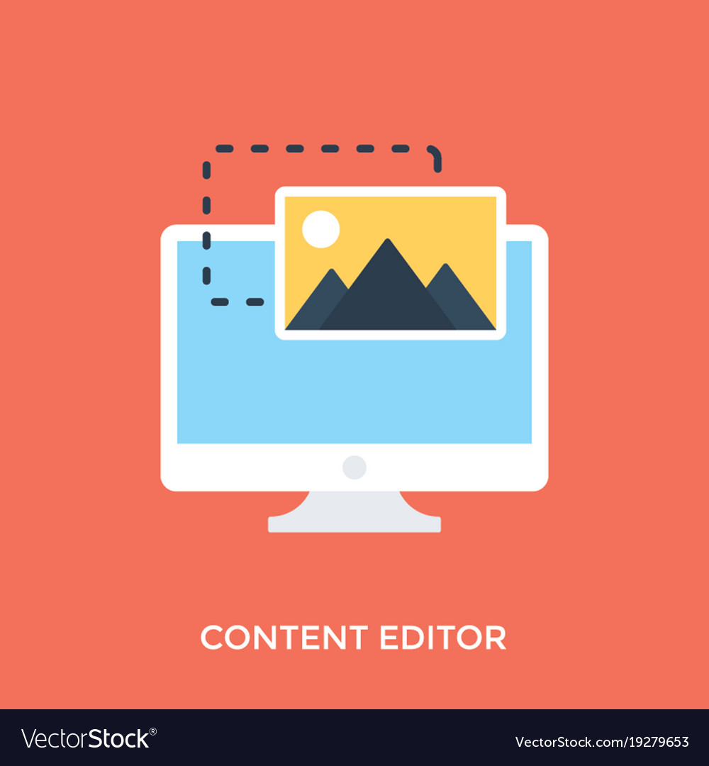 Content editor Royalty Free Vector Image - VectorStock