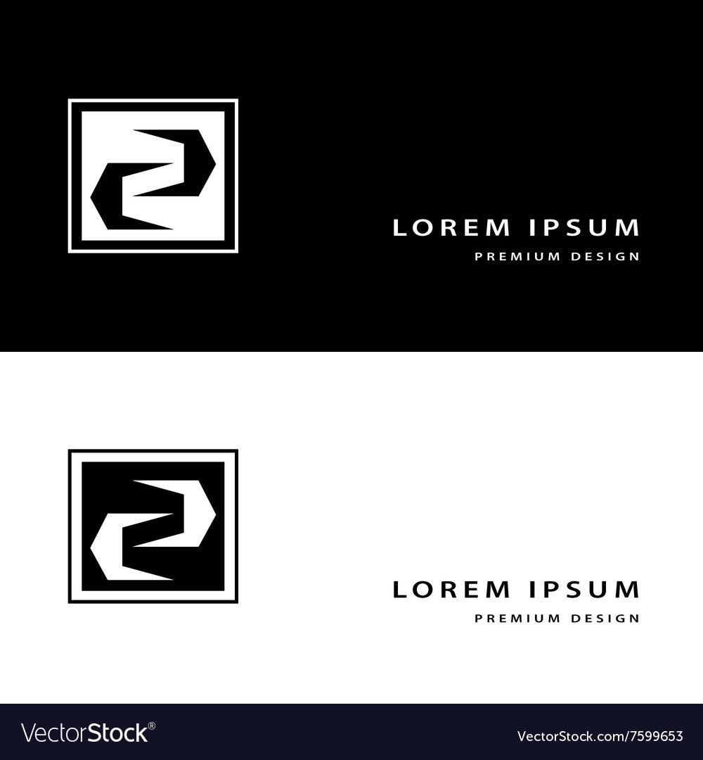 Creative icon monogram design elements Royalty Free Vector