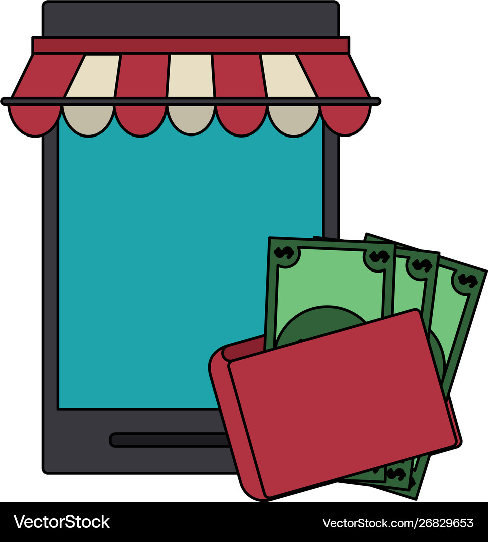 Delivery commerce online sales cartoon Royalty Free Vector