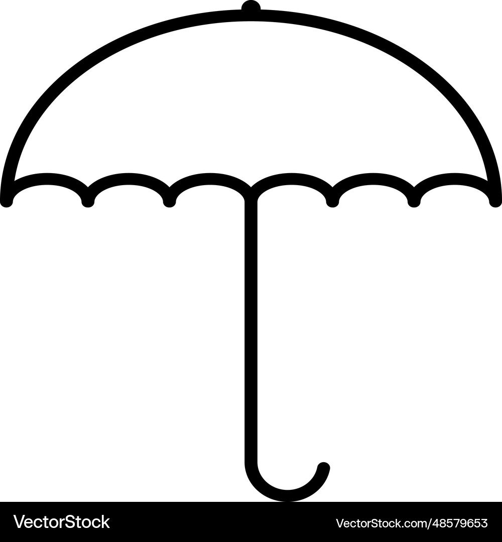 Icon umbrella sign protection from rain Royalty Free Vector