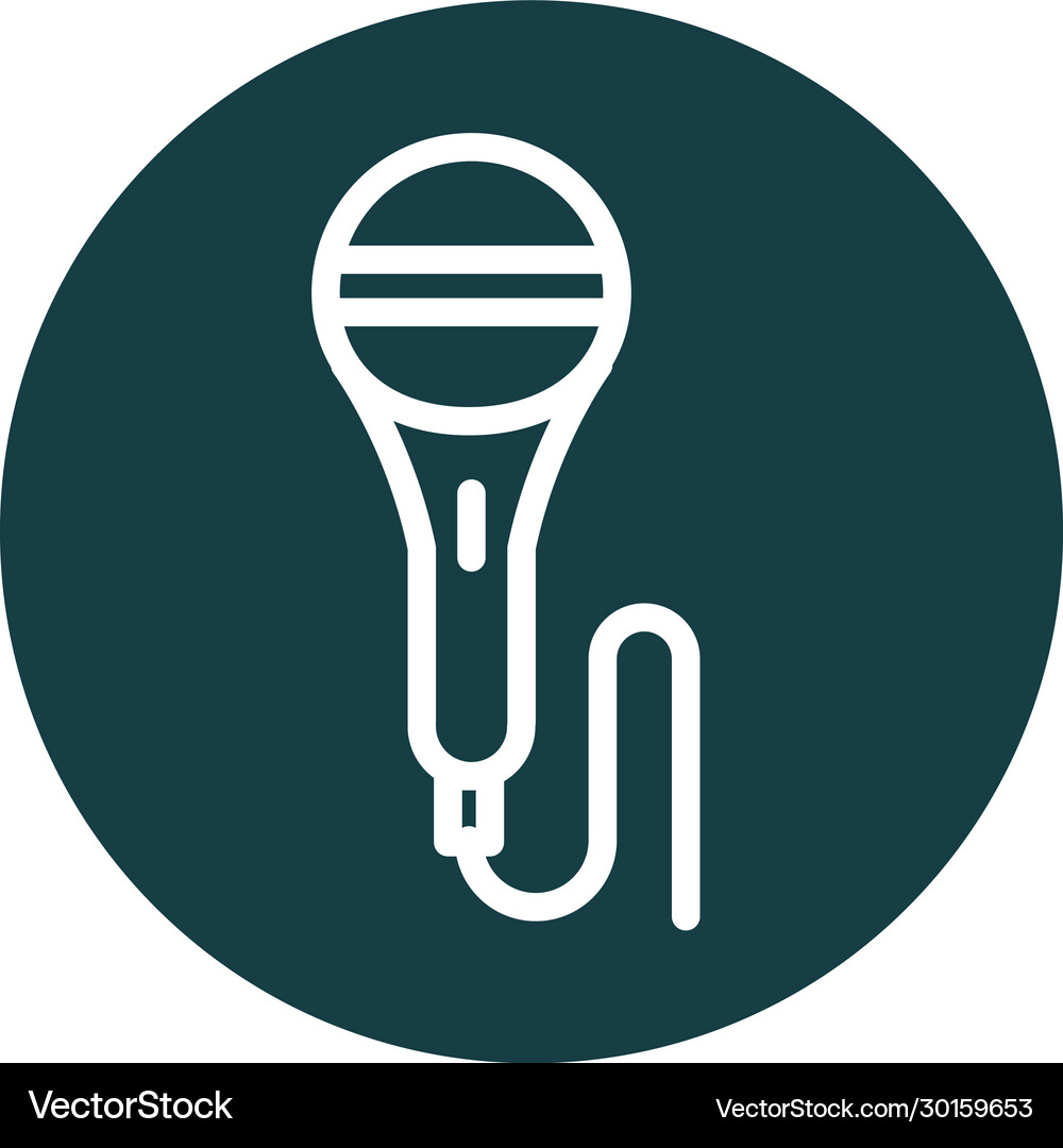Microphone karaoke sound block style icon Vector Image