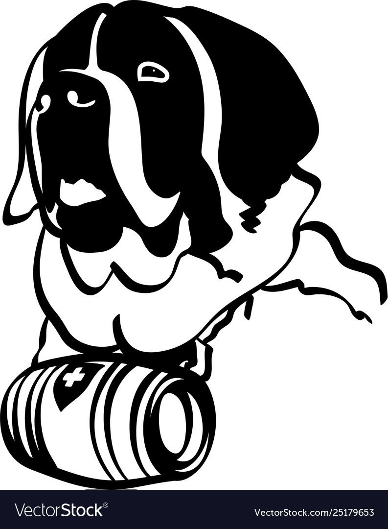 Saint bernard dog eps Royalty Free Vector Image