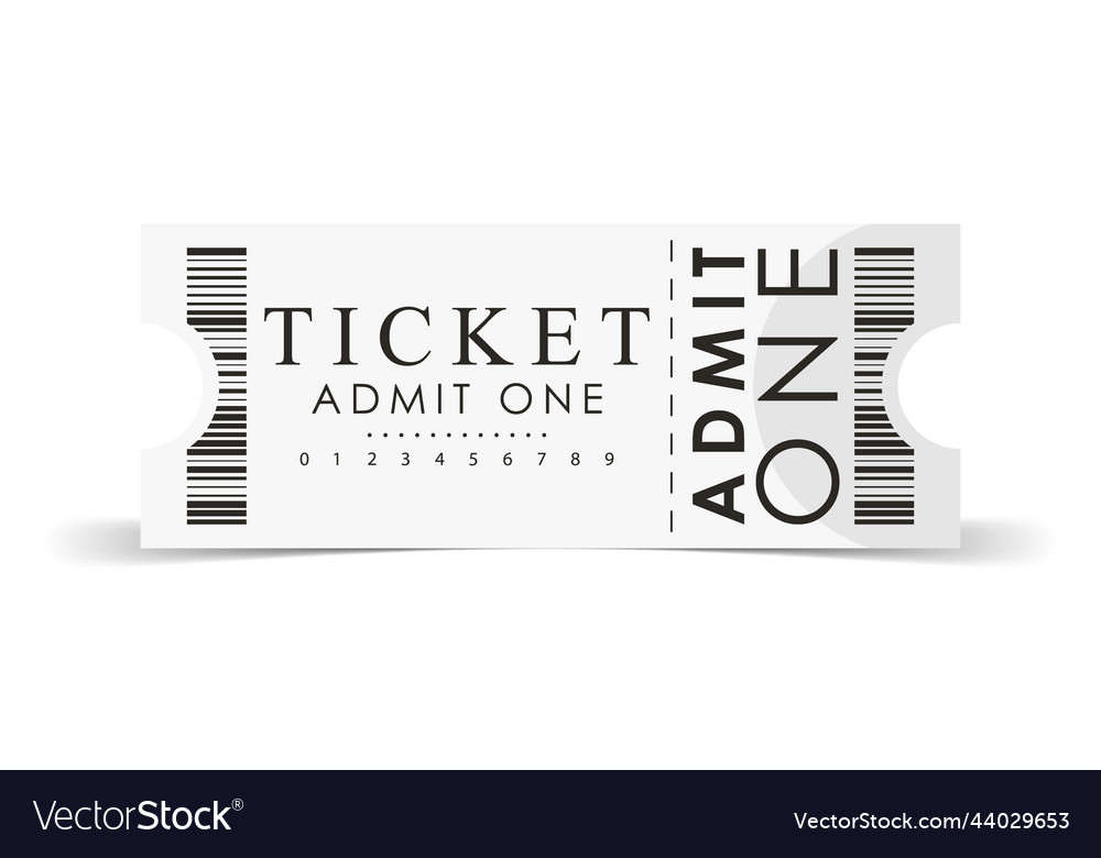 Ticket sample design template Royalty Free Vector Image