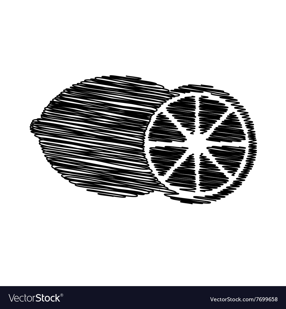 Black icon with scribble effect Royalty Free Vector Image