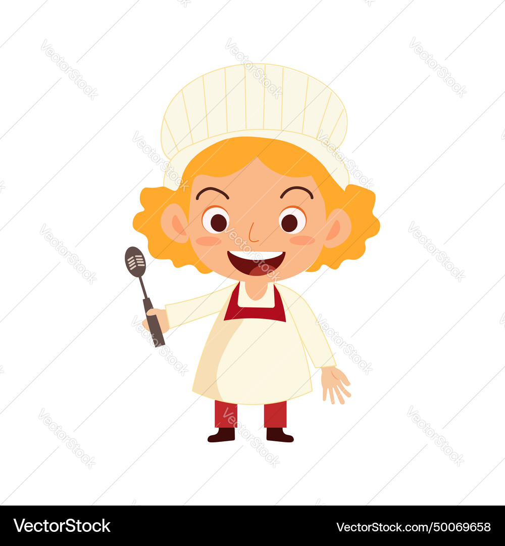 Children cook little chef design Royalty Free Vector Image