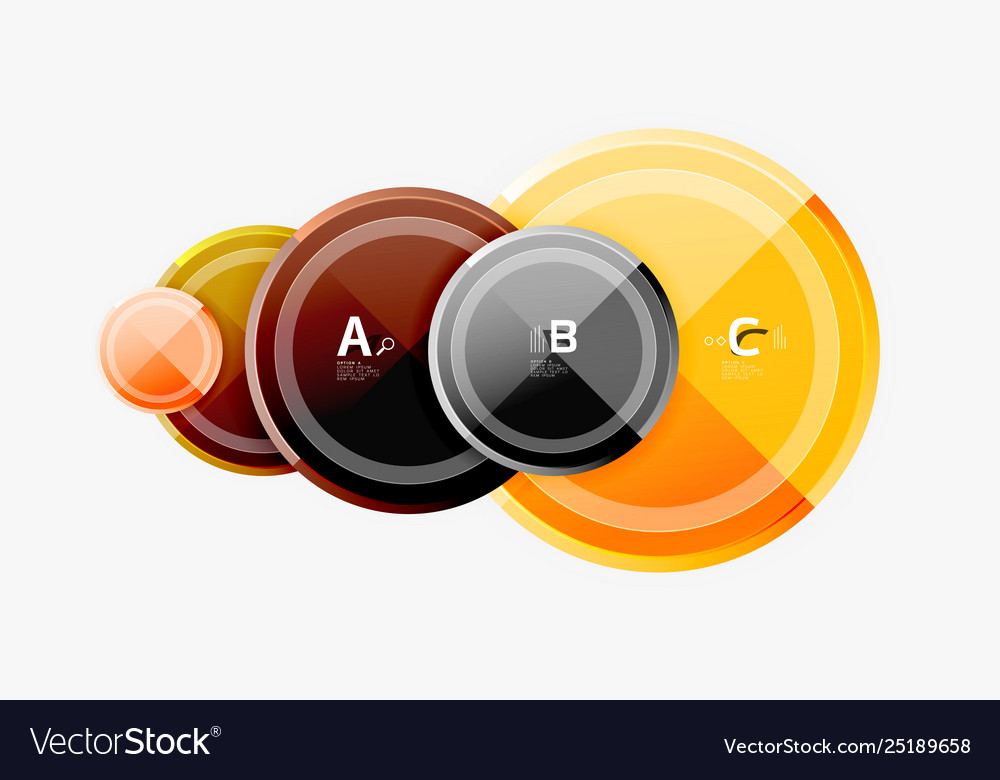 Circular pattern abstract circles composition Vector Image