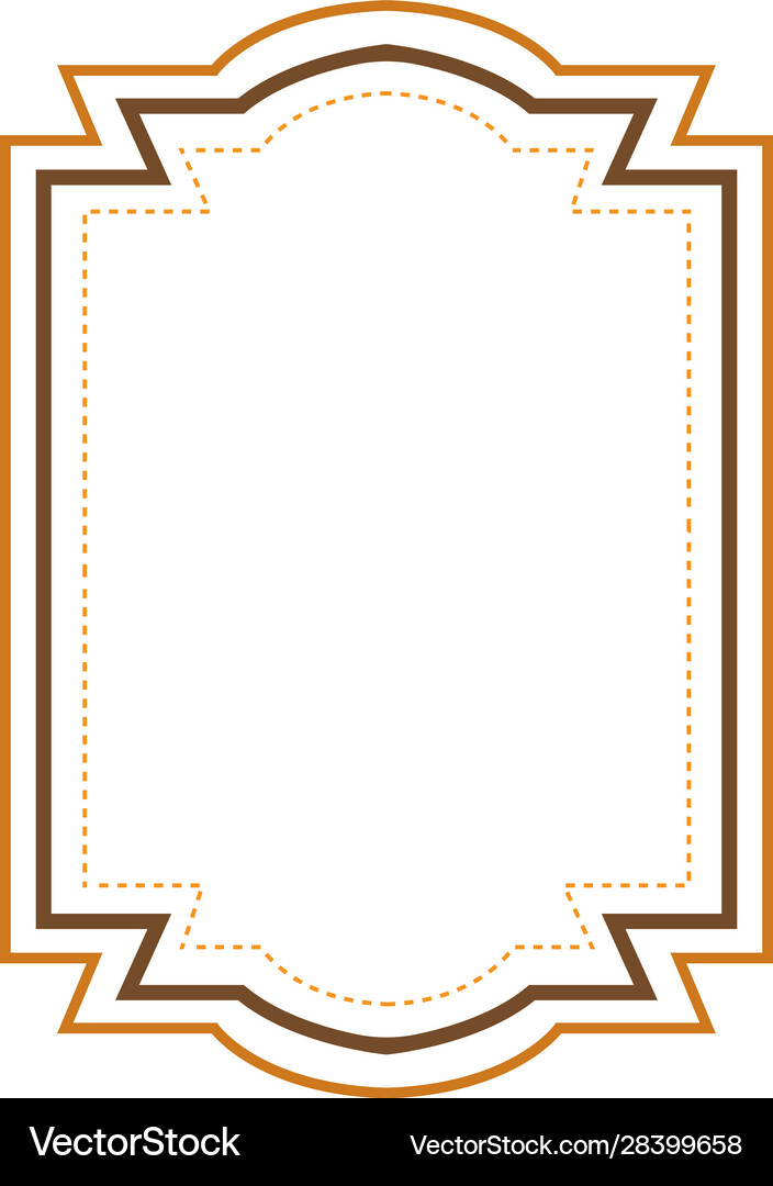 Gold border clip art design image Royalty Free Vector Image