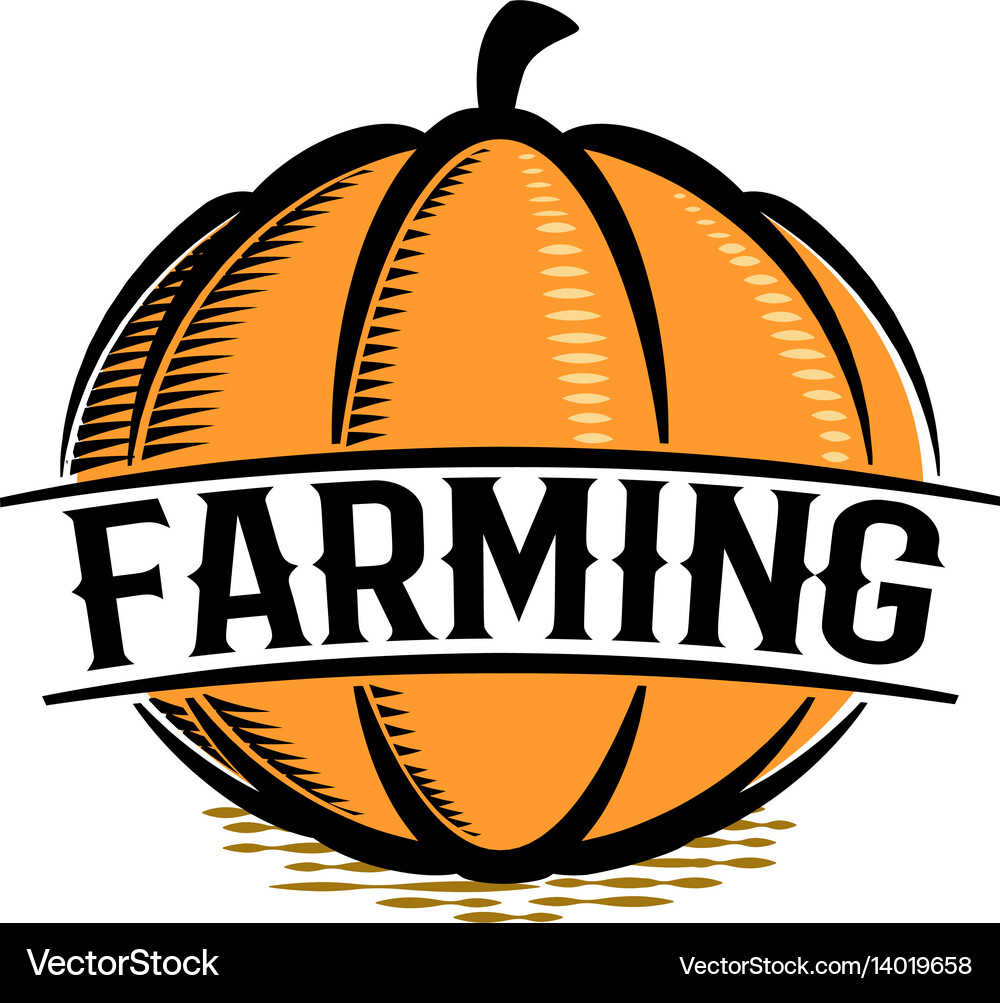 Isolated abstract orange color round shape pumpkin