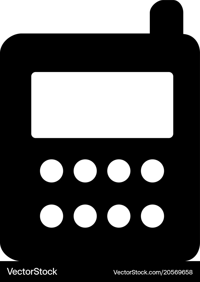 Phone icon black color Royalty Free Vector Image