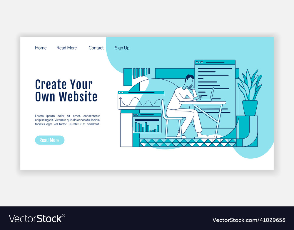 Programming courses landing page flat silhouette Vector Image