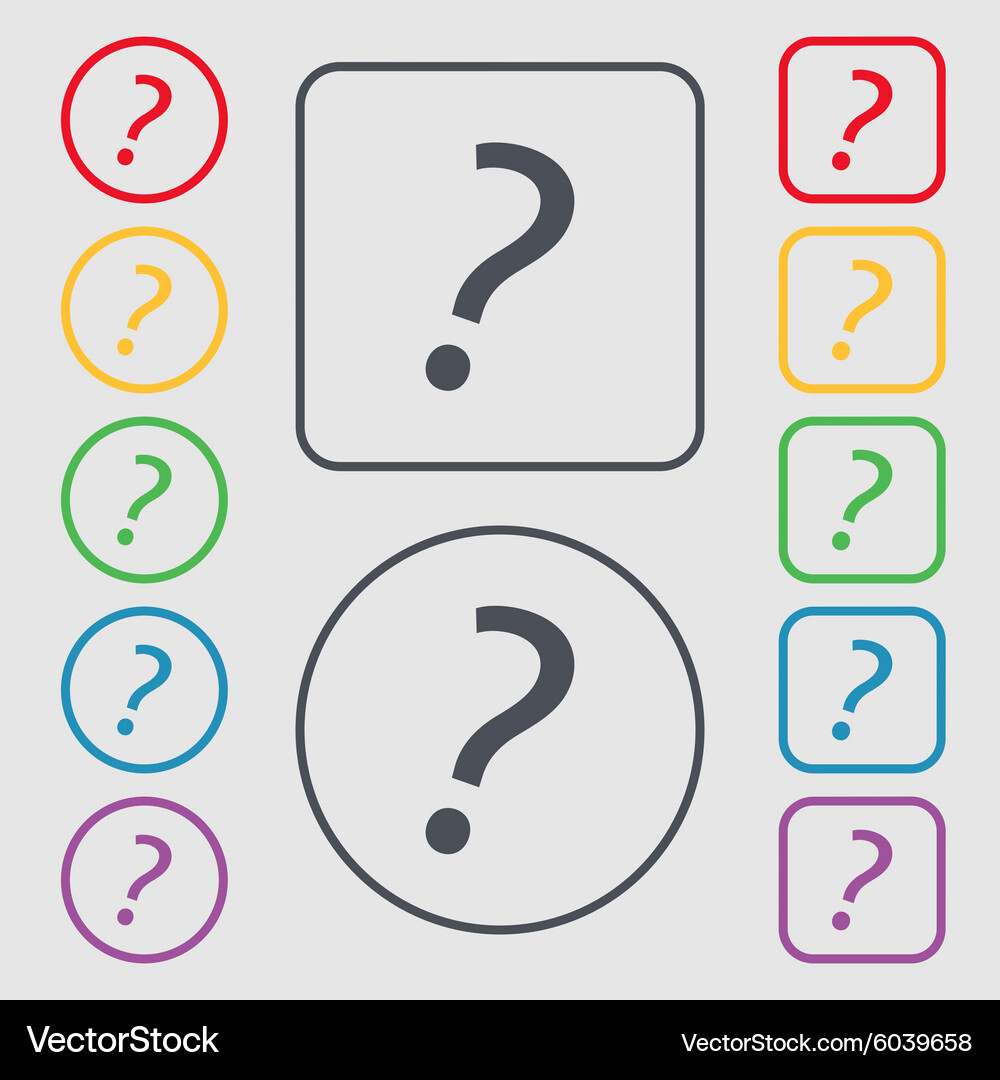 Question mark sign icon help symbol faq sign Vector Image