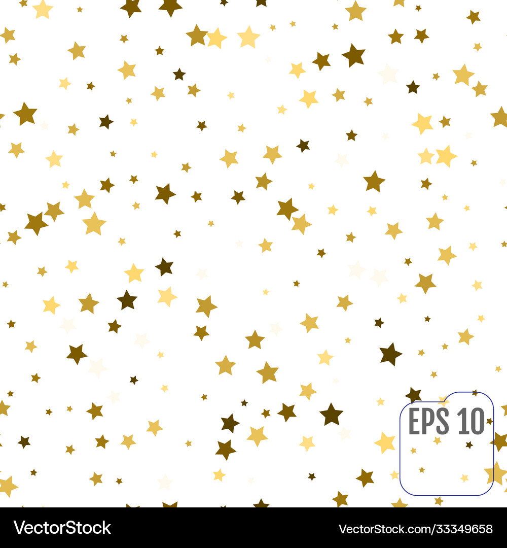 Seamless pattern with gold stars Royalty Free Vector Image