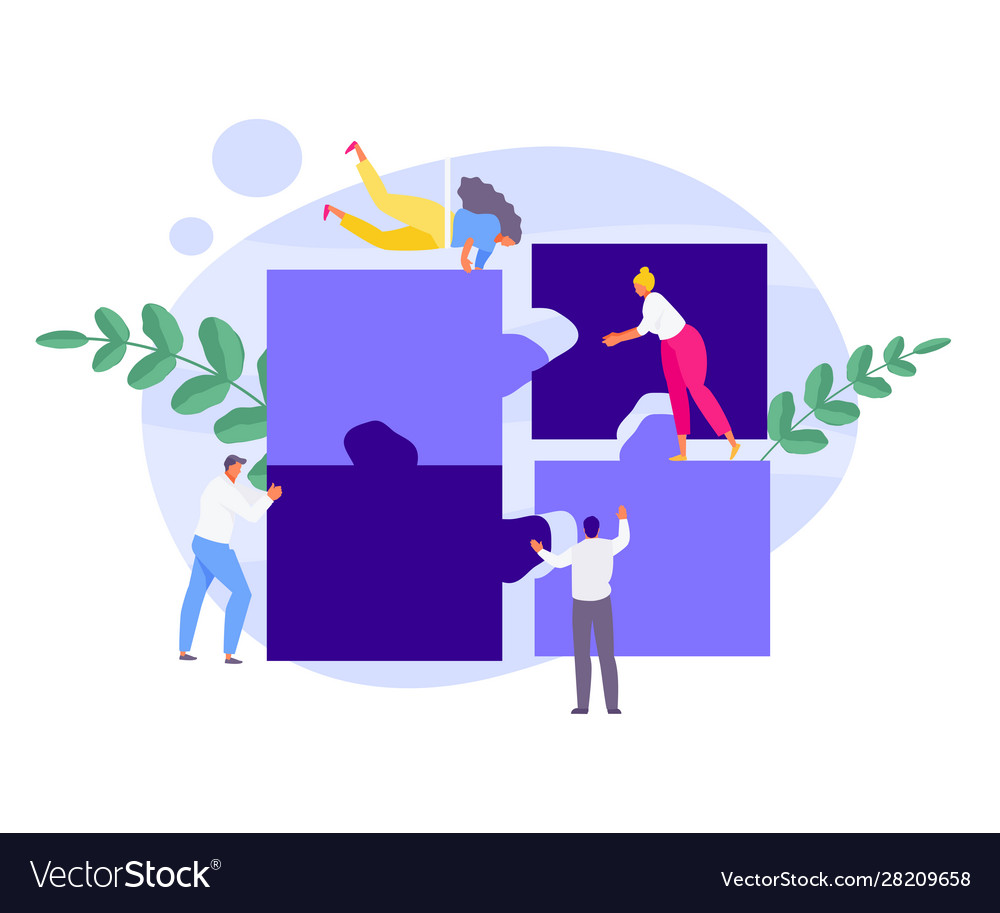 Teamwork concept characters Royalty Free Vector Image