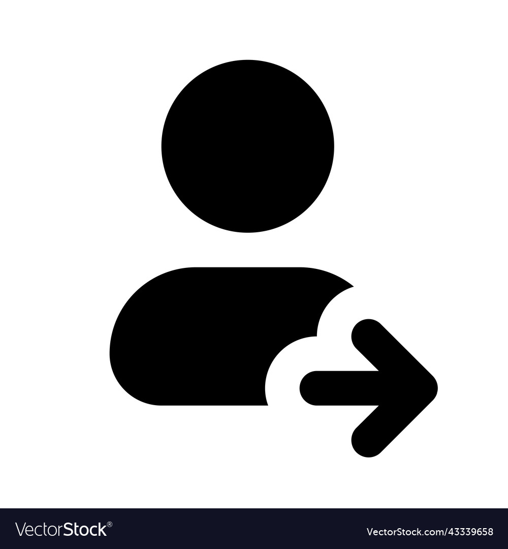 Transfer contact black glyph ui icon Royalty Free Vector