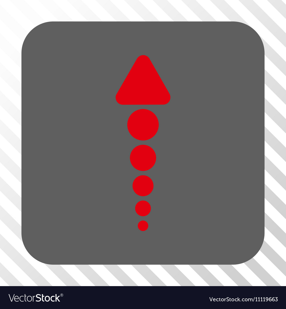 Arrow up rounded square button Royalty Free Vector Image