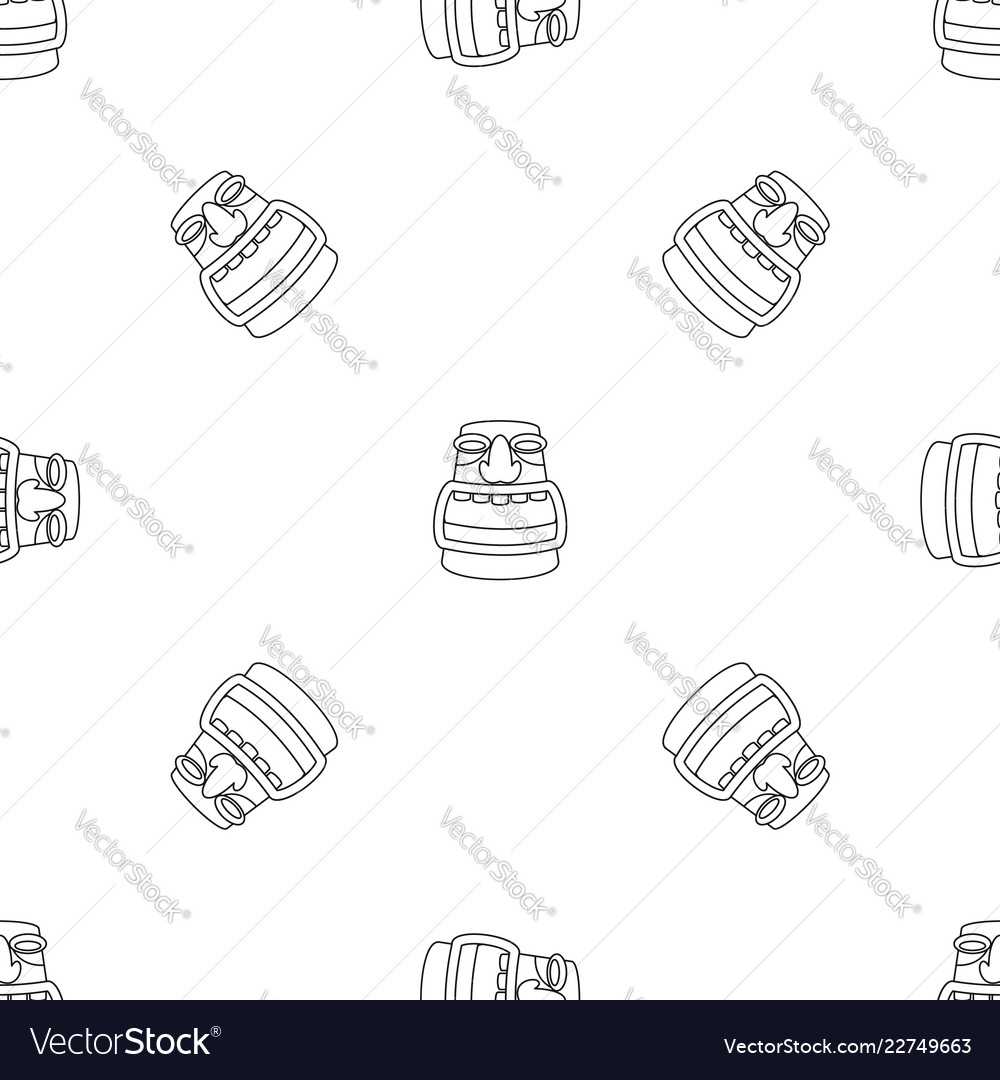 Aztec idol pattern seamless Royalty Free Vector Image
