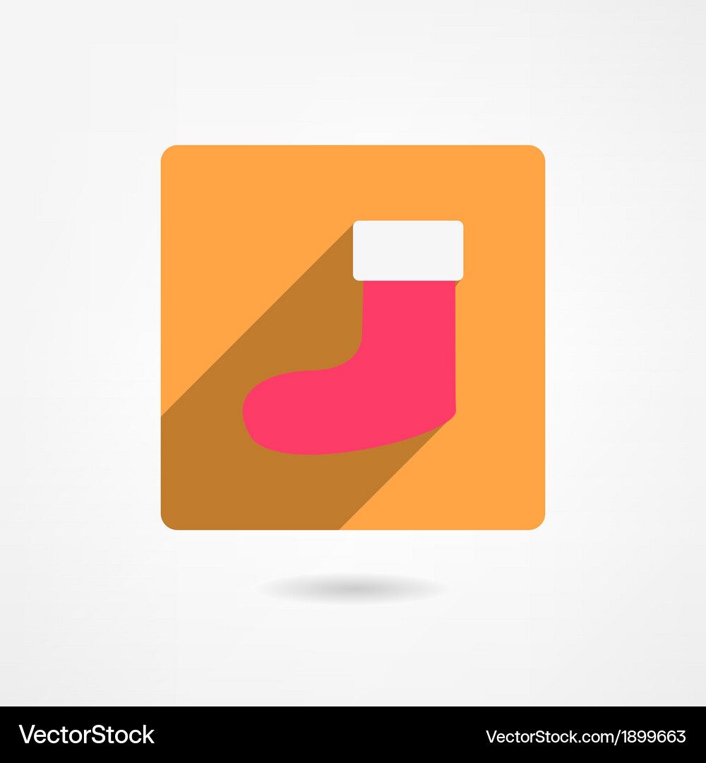 Christmas stocking icon Royalty Free Vector Image