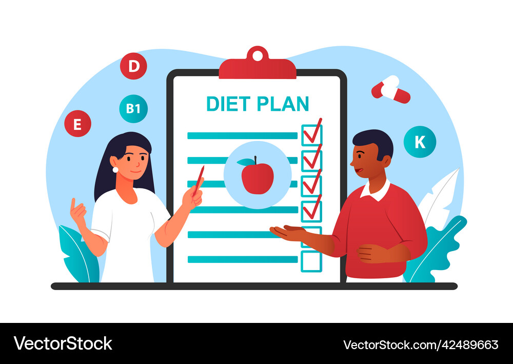 Concept of nutritionist Royalty Free Vector Image
