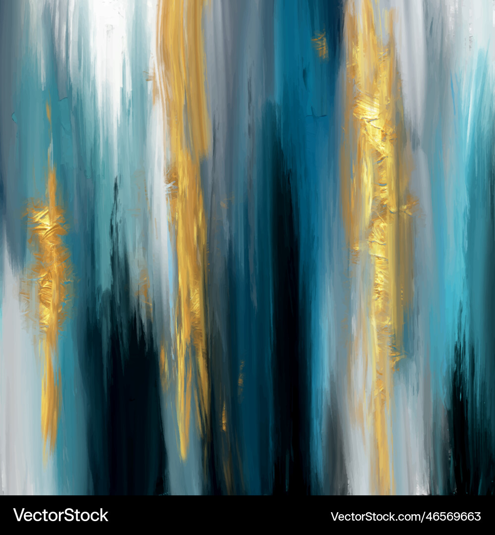 Contemporary hand painted wall art design with Vector Image