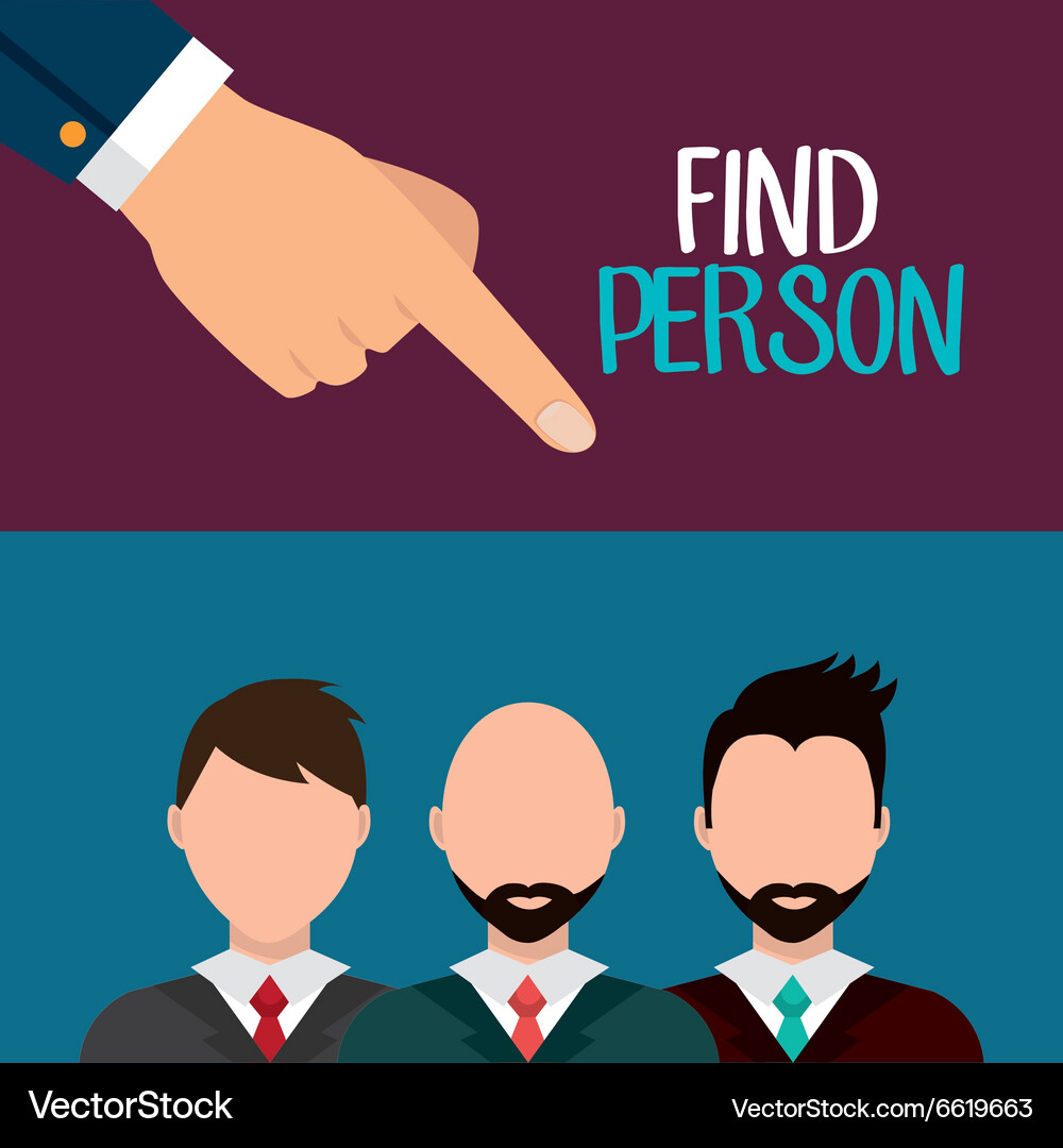 Find person to get a job Royalty Free Vector Image